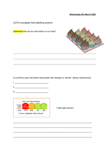 BTEC Level 1/2 Home Cooking Skills - 12 week SOW | Teaching Resources