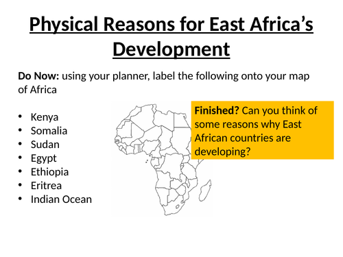 Physical Reasons for East Africa's Development - Geography | Teaching ...