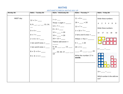 Year 1 Maths Starter | Teaching Resources
