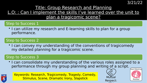 Drama: Devising Group Performance Lesson | Teaching Resources