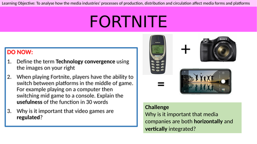 Fortnite Industries and Audiences | Teaching Resources
