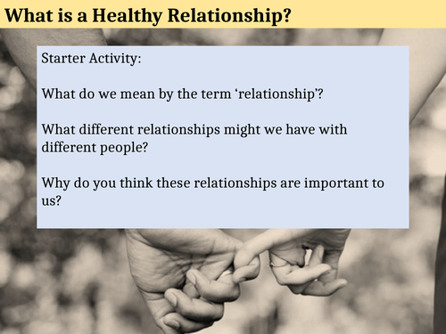 RSE- Healthy Relationships Y7 6 lesson scheme | Teaching Resources