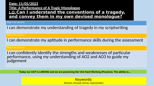 Drama: Devising 6 week SOW | Teaching Resources