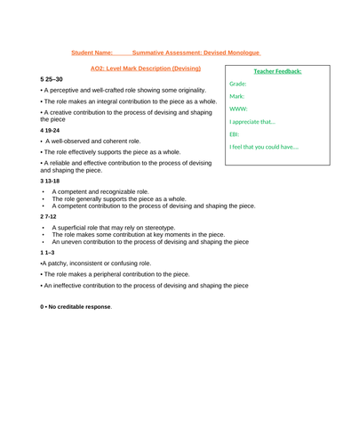 Drama: Devising 6 week SOW | Teaching Resources