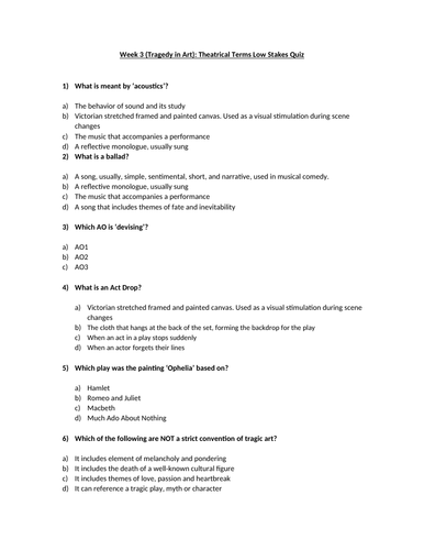 Drama: Devising 6 week SOW | Teaching Resources