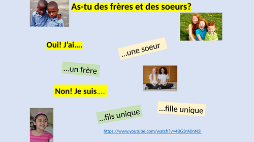 Starting French conversation slide - do you have brothers and sisters ...