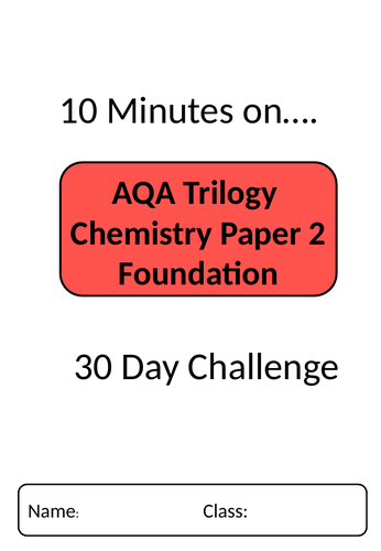 AQA GCSE Trilogy Revision Materials 2022 | Teaching Resources