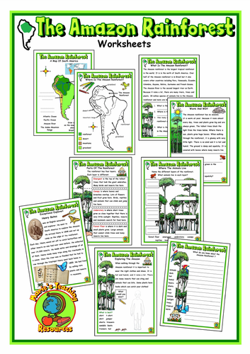 Amazon Rainforest Worksheets | Teaching Resources