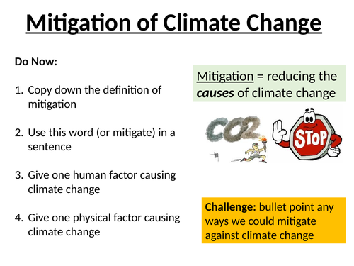 Climate Change Mitigation - Geography | Teaching Resources