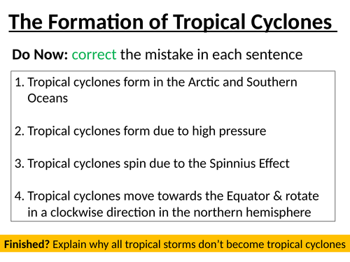 Tropical Cyclone (Storm) Formation - Geography | Teaching Resources
