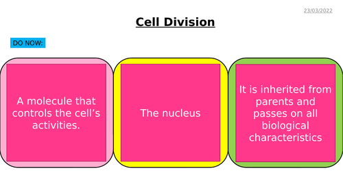 AQA GCSE Biology - B2 Cell Division - PowerPoint pack | Teaching Resources