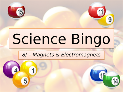Magnets bingo revision | Teaching Resources
