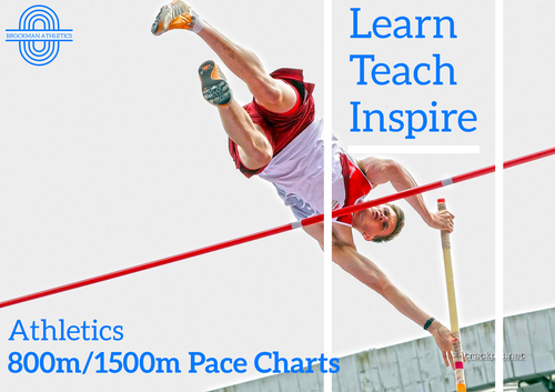 Athletics - 800m and 1500m Pace Chart | Teaching Resources
