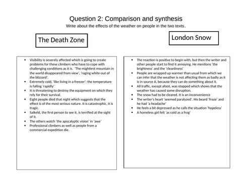 AQA Paper 2 question 2 revision | Teaching Resources AQA Paper 2 question 2 revision | Teaching Resources