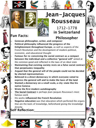 Jean-Jacques Rousseau PACKET & ACTIVITIES, Important Historical Figures ...
