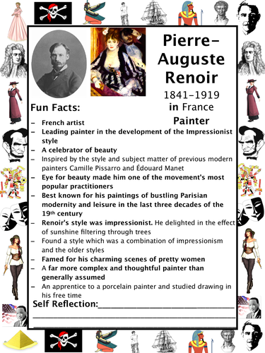 Pierre-Auguste Renoir PACKET & ACTIVITIES, Important Historical Figures ...