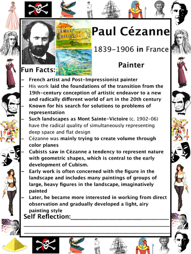 Paul Cézanne PACKET & ACTIVITIES, Important Historical Figures Series ...