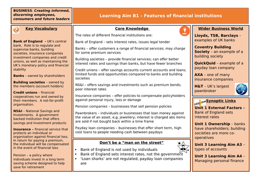 BTEC L3 Business Unit 3 Knowledge Organisers | Teaching Resources BTEC L3 Business Unit 3 Knowledge Organisers | Teaching Resources
