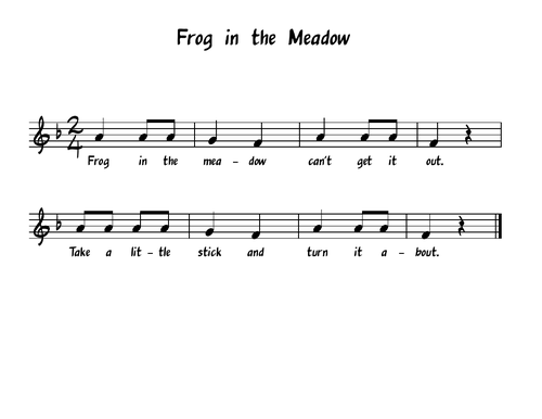 Frog in the Meadow Boomwhacker Video and Sheet Music | Teaching Resources
