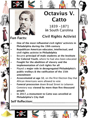 Octavius V Catto PACKET & ACTIVITIES, Important Historical Figures ...