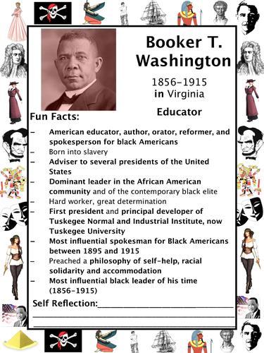 Booker T Washington PACKET & ACTIVITIES, Important Historical Figures ...