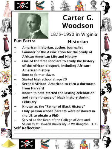 Carter G Woodson PACKET & ACTIVITIES, Important Historical Figures ...