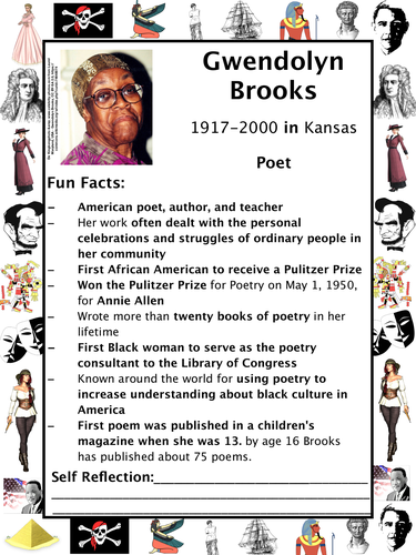 Gwendolyn Brooks PACKET & ACTIVITIES, Important Historical Figures ...