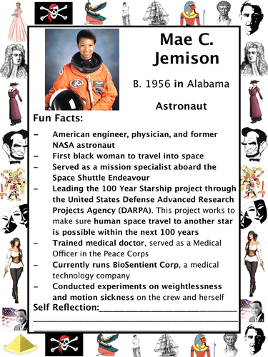 Mae C Jemison PACKET & ACTIVITIES, Important Historical Figures Series ...
