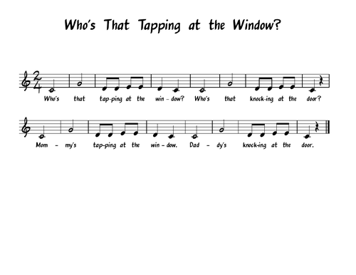 Who's That Tapping at the Window? Boomwhacker Video and Sheet Music ...