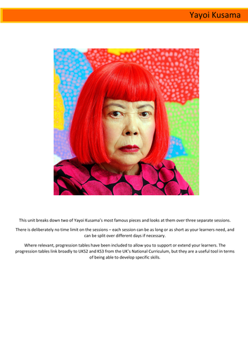 Yayoi Kusama depth study | Teaching Resources