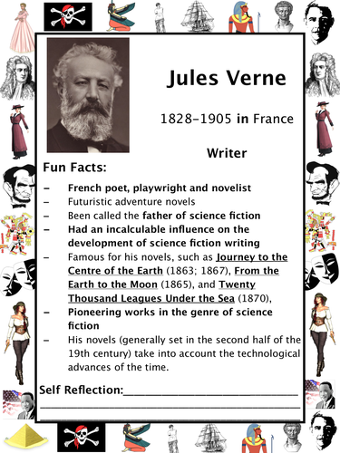 Jules Verne PACKET & ACTIVITIES, Important Historical Figures Series ...