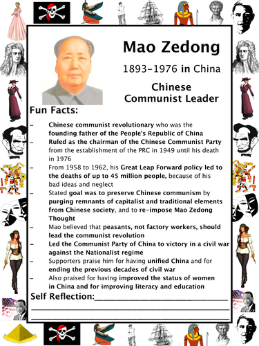 Mao Zedong PACKET & ACTIVITIES, Important Historical Figures Series ...