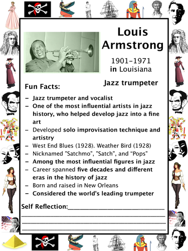 Louis Armstrong PACKET & ACTIVITIES, Important Historical Figures ...