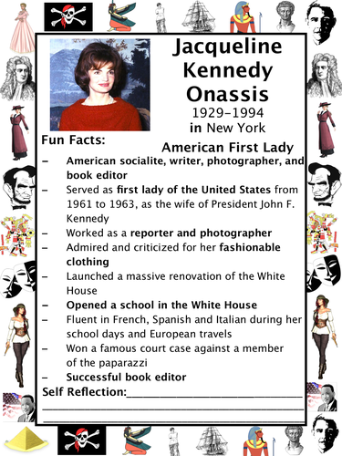 Jackie Kennedy Onassis PACKET & ACTIVITIES, Important Historical ...