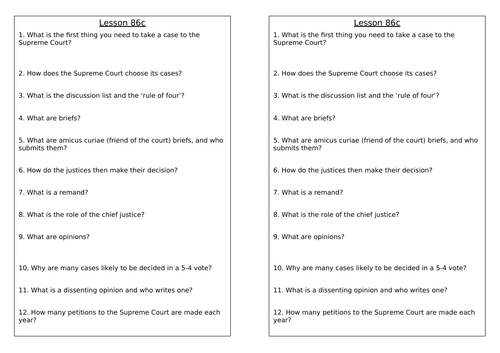 Edexcel A Level USA Politics Lessons 88-90 (Supreme Court appointments ...