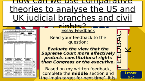 Edexcel A Level USA Politics Lessons 102-104 (Supreme Court comparison ...