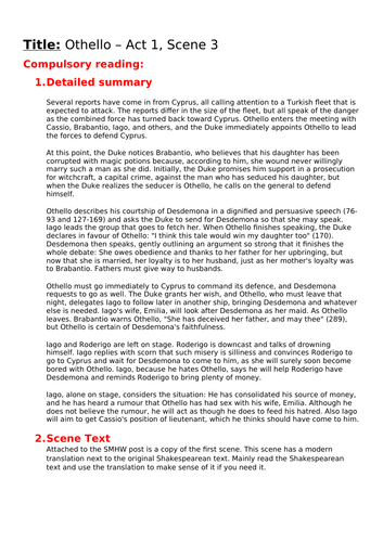 Othello KS3 Resources | Teaching Resources