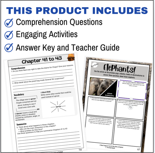 THE GIRL WHO STOLE AN ELEPHANT -Novel Study | Teaching Resources