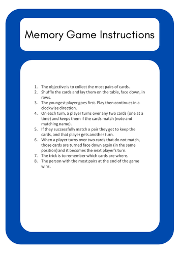 Memory Card Game - Music Dynamics | Teaching Resources