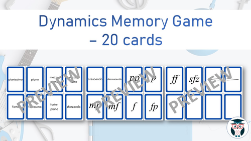 Memory Card Game - Music Dynamics | Teaching Resources