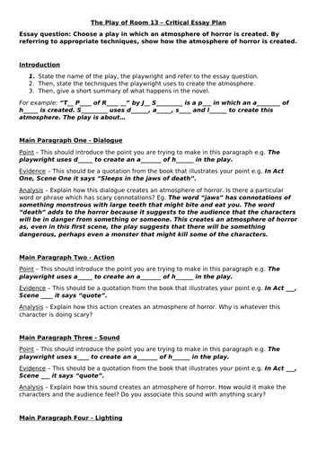 The Play of Room 13 | Teaching Resources