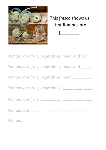Romans SEN Worksheets: Food | Teaching Resources