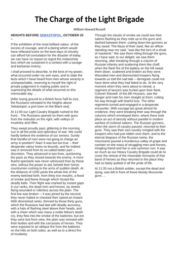 Poetry - Charge of the Light Brigade (Tennyson) - 1-2 lesson analysis ...