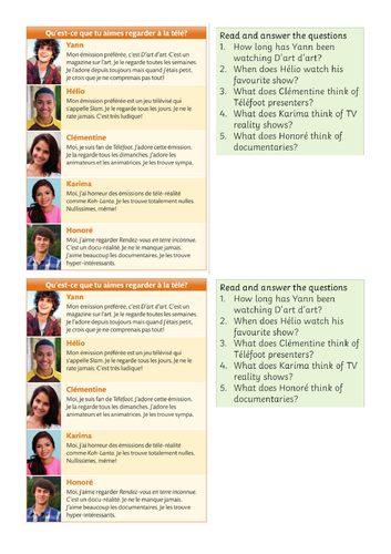 French TV Programs - Module 2 - Hobbies | Teaching Resources