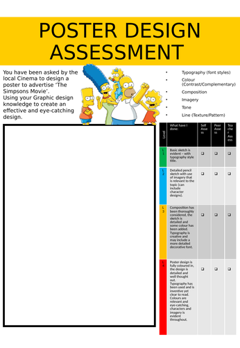 Graphic Design - Poster Assessment | Teaching Resources