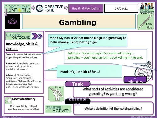 Gambling PSHE | Teaching Resources