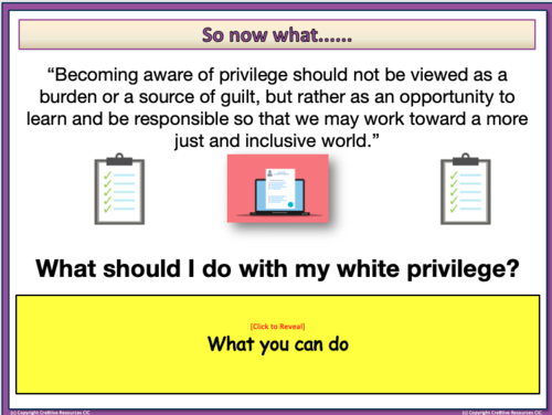 White Privilege PSHE | Teaching Resources