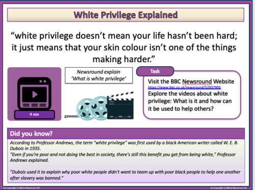 White Privilege PSHE | Teaching Resources