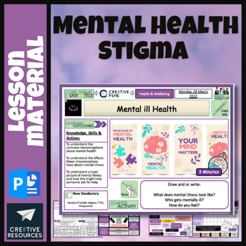 Mental Health Stigma PSHE | Teaching Resources
