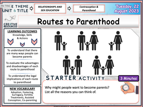 Parenthood Options - PSHE | Teaching Resources